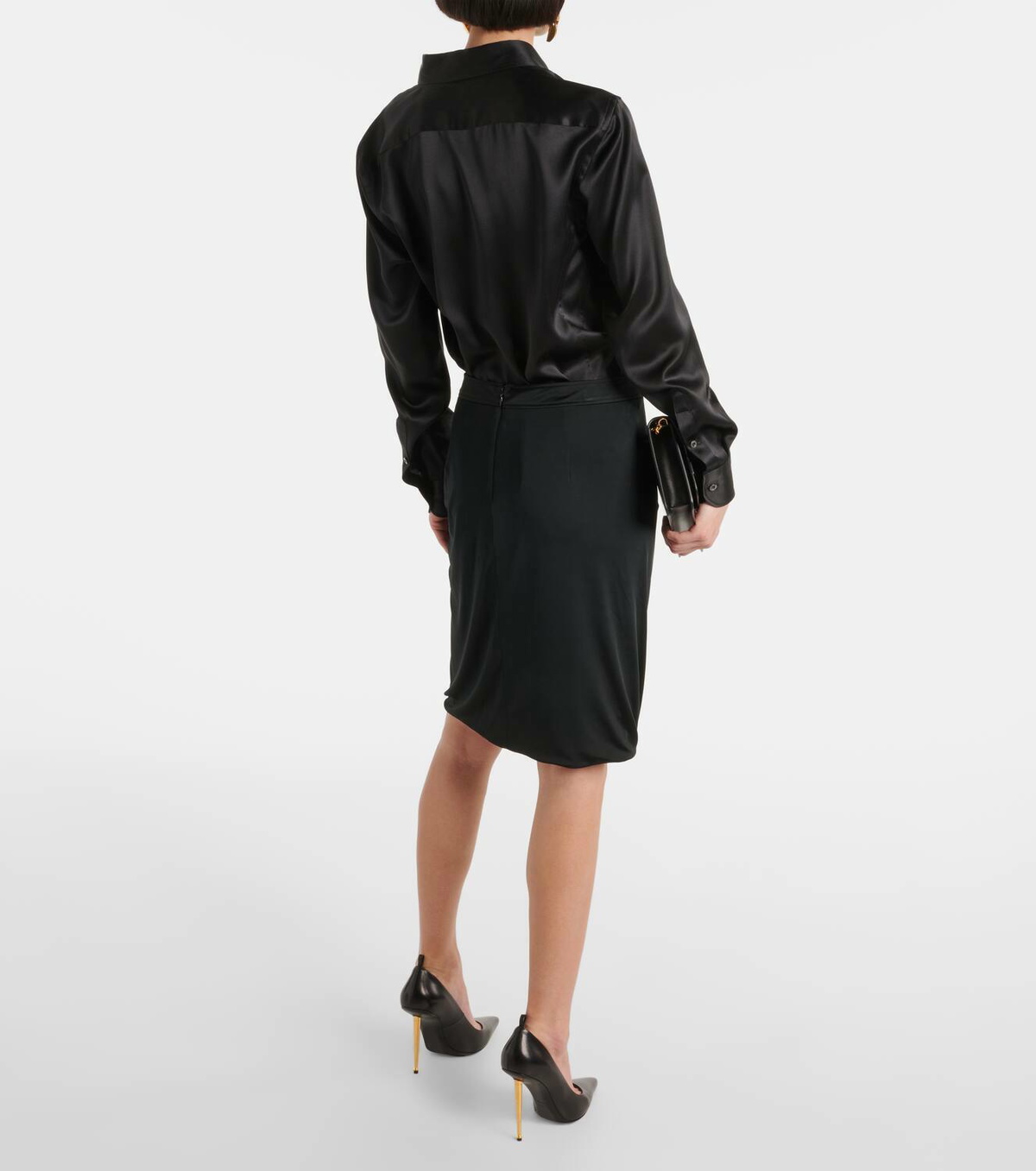 Tom Ford Draped jersey midi skirt TOM FORD