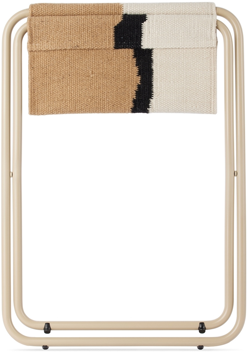 ferm LIVING White & Tan Desert Stool ferm LIVING