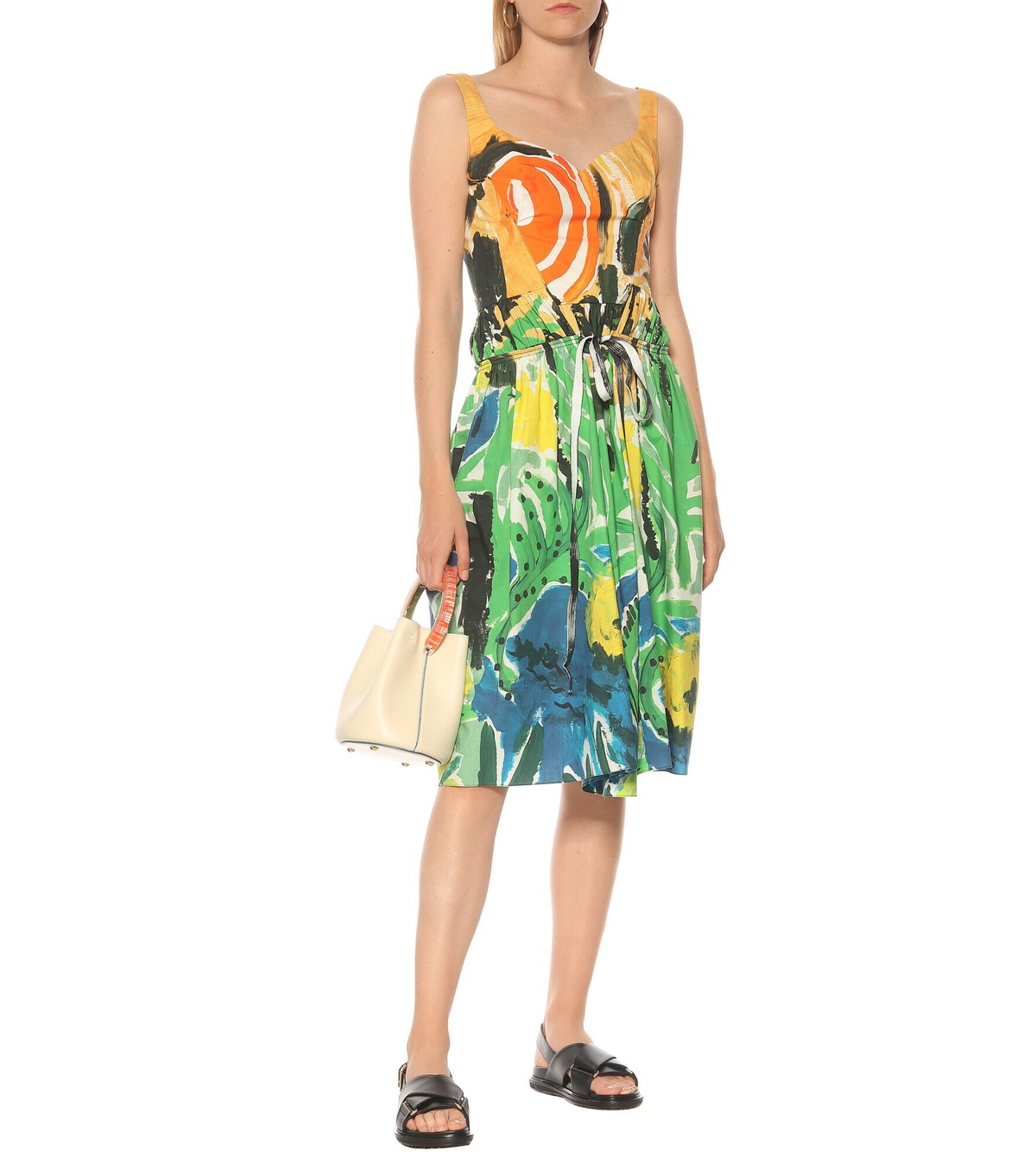 Marni - Printed cotton midi dress Marni