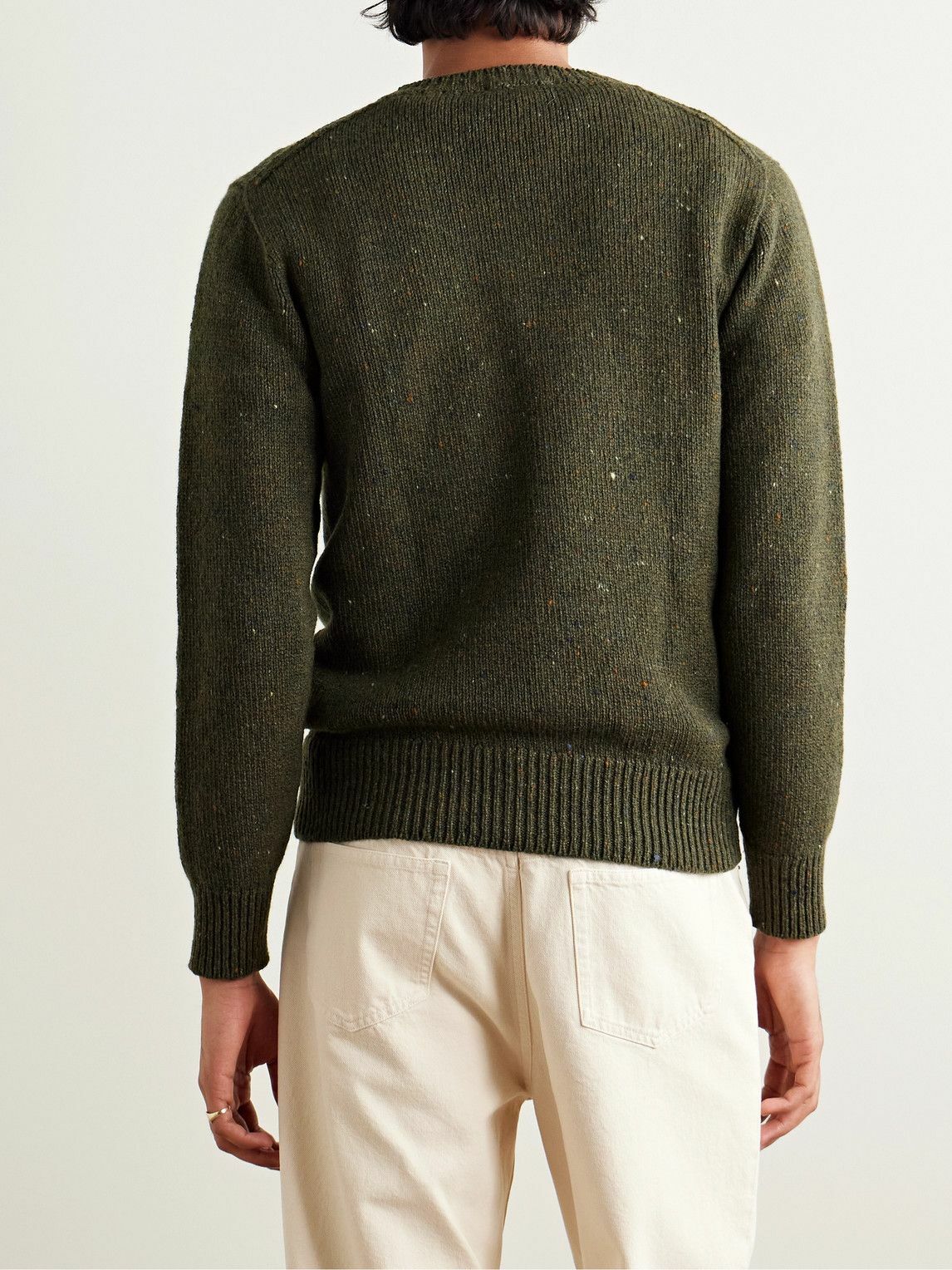 Inis Meáin - Donegal Merino Wool and Cashmere-Blend Sweater - Green ...