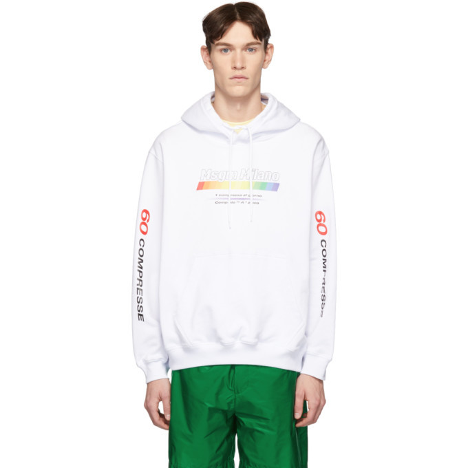 MSGM White Milano Hoodie MSGM
