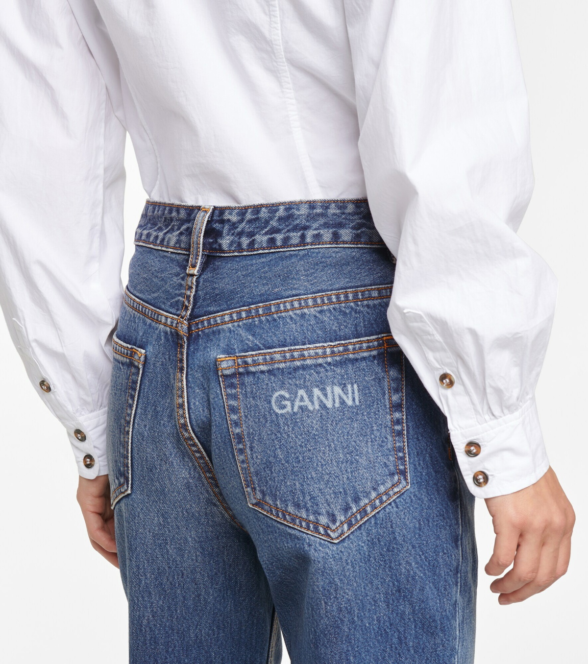 Ganni - High-rise straight jean GANNI