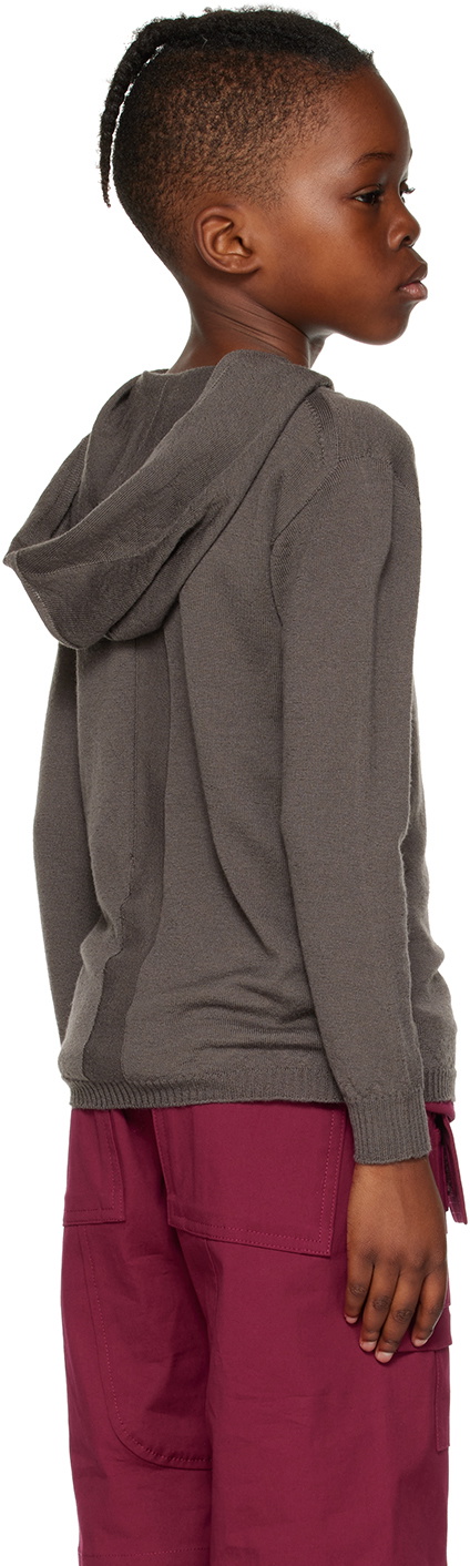 Rick Owens Kids Gray Lightweight Hoodie Rick Owens