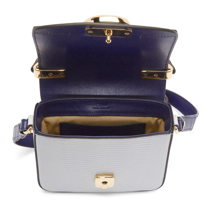 Chloe Blue and Brown Mini Chloe C Bag Chloe
