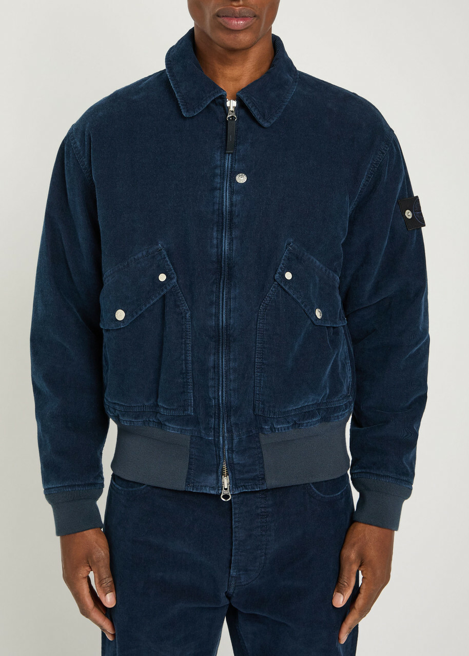 Stone Island Padded Corduroy Jacket Indigo Stone Island