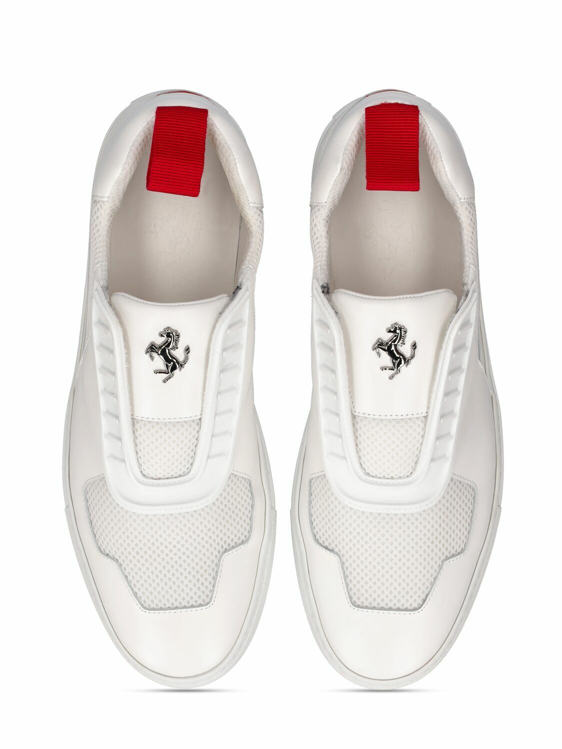 FERRARI - Logo Leather Low Top Sneakers Ferrari