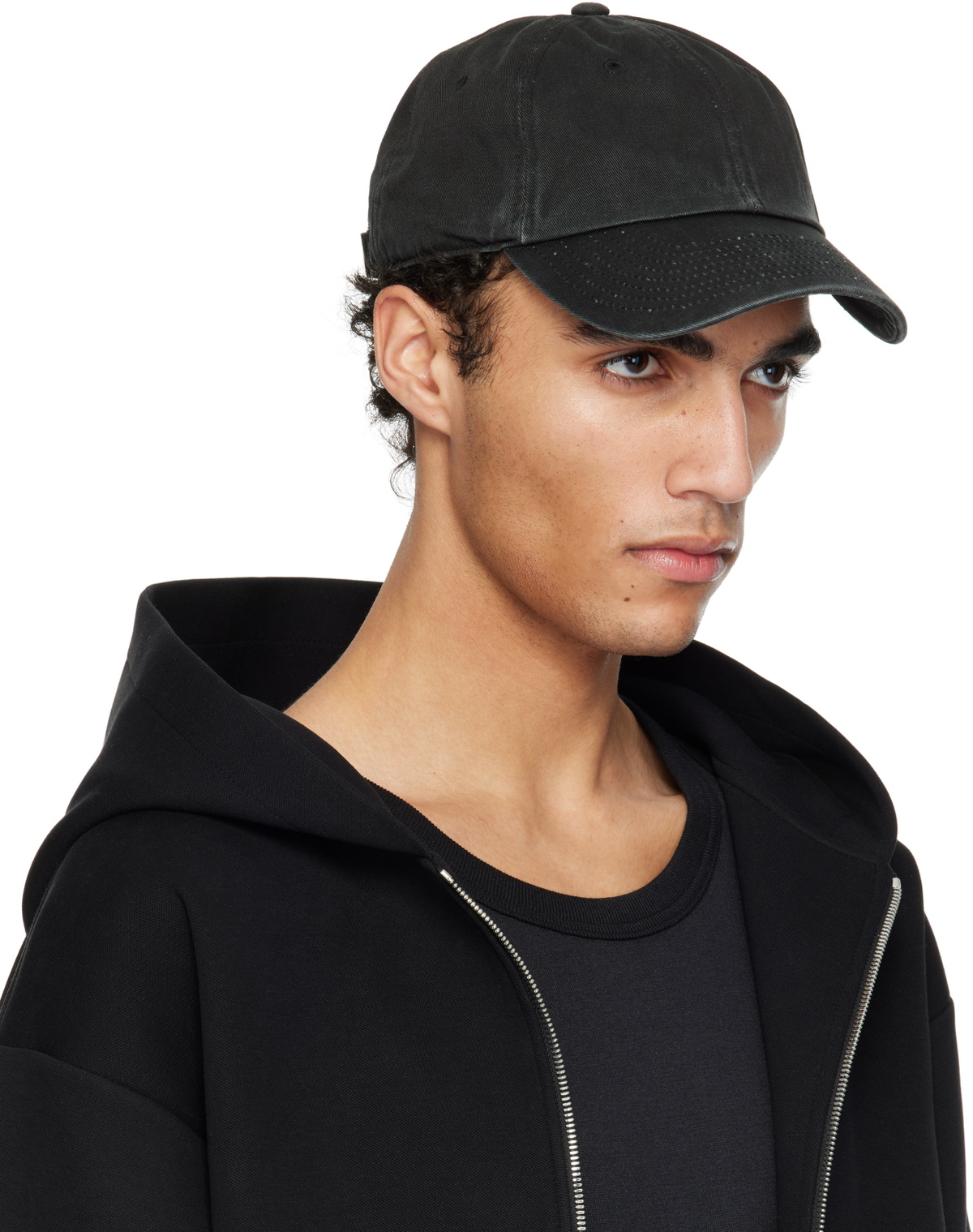 RECTO Black RC Logo Vintage Washing Ball Cap Recto