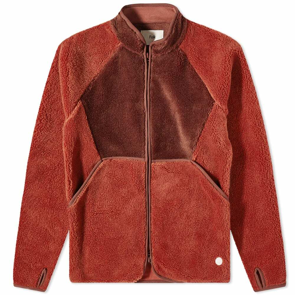Folk Men's Puzzle Fleece in Pepper Folk