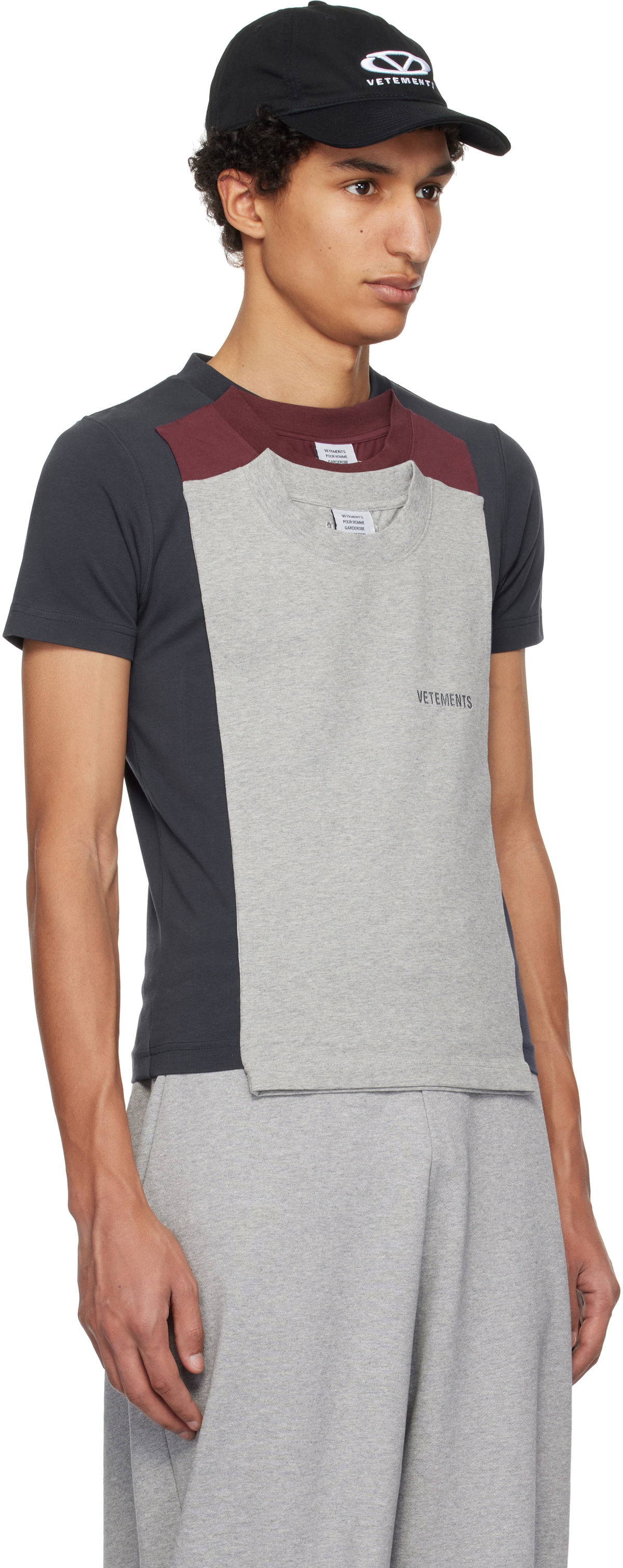 VETEMENTS Multicolor Runway Layered Fitted T-shirt Vetements