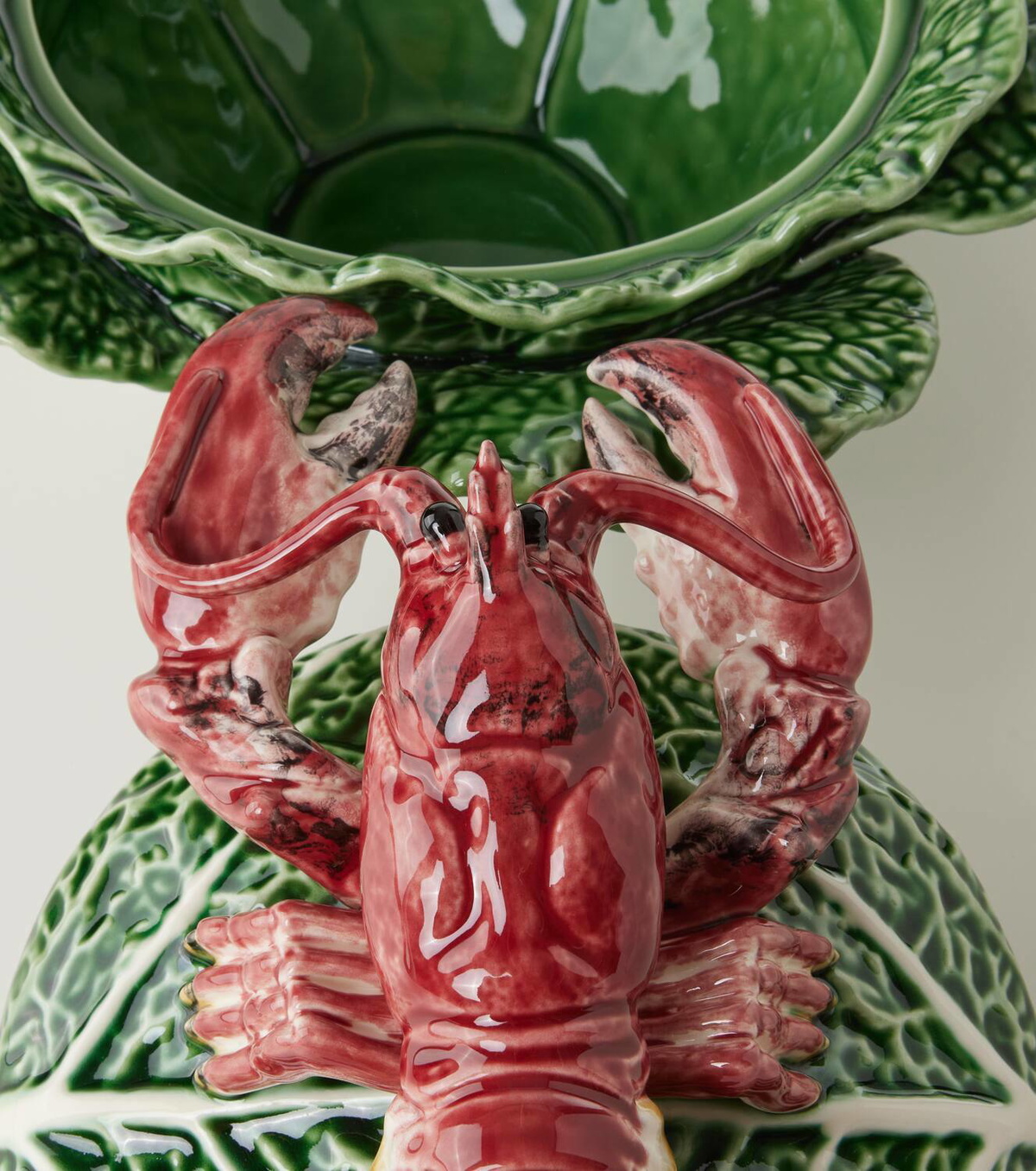 Bordallo Pinheiro Cabbage With Lobsters earthenware serving bowl ...