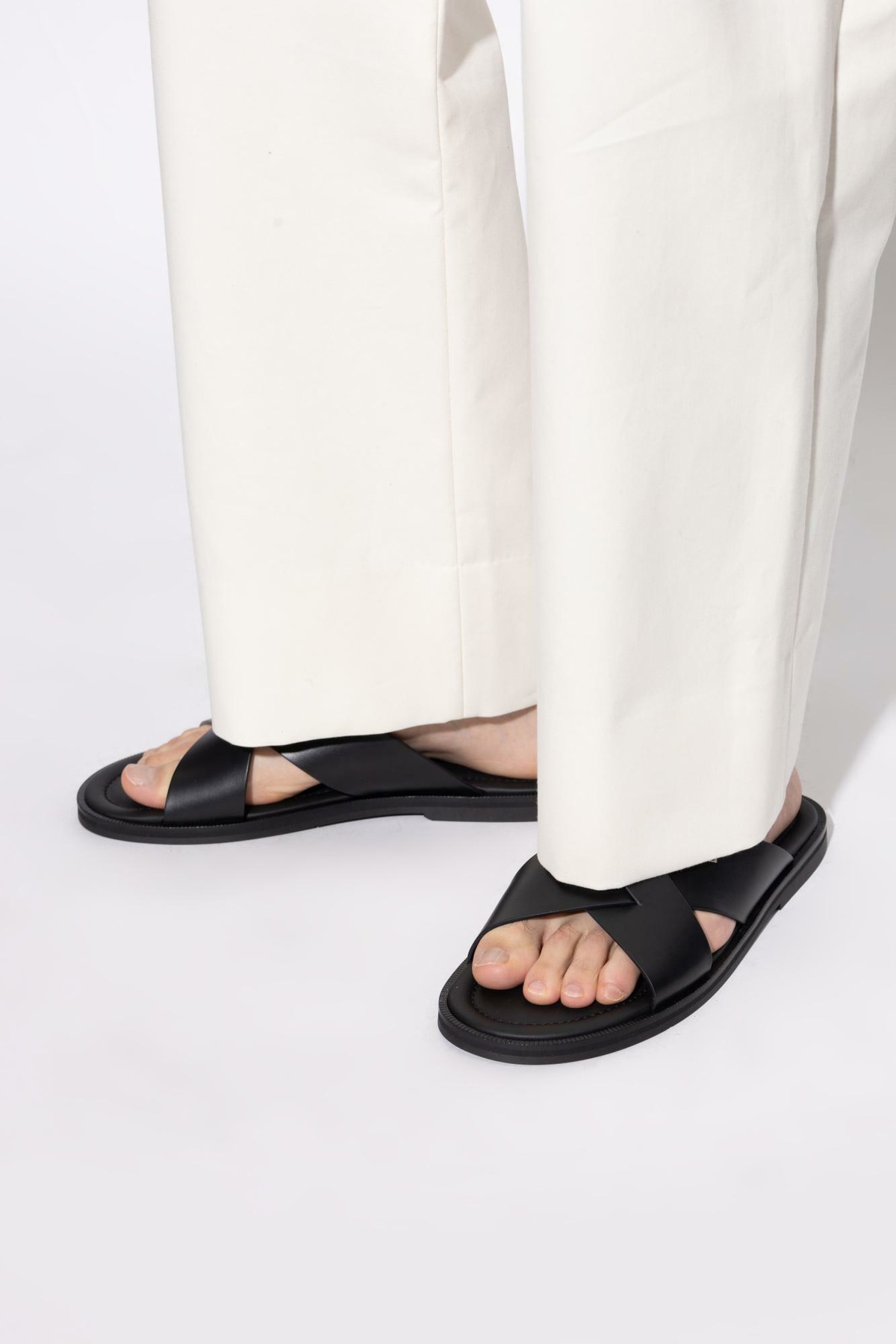 Bally Leather Slides Glorany Bally