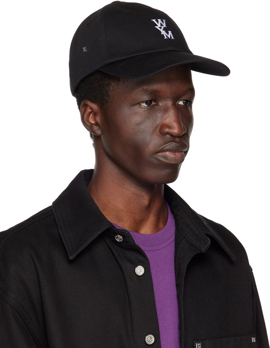 WOOYOUNGMI Black Embroidered Cap Wooyoungmi