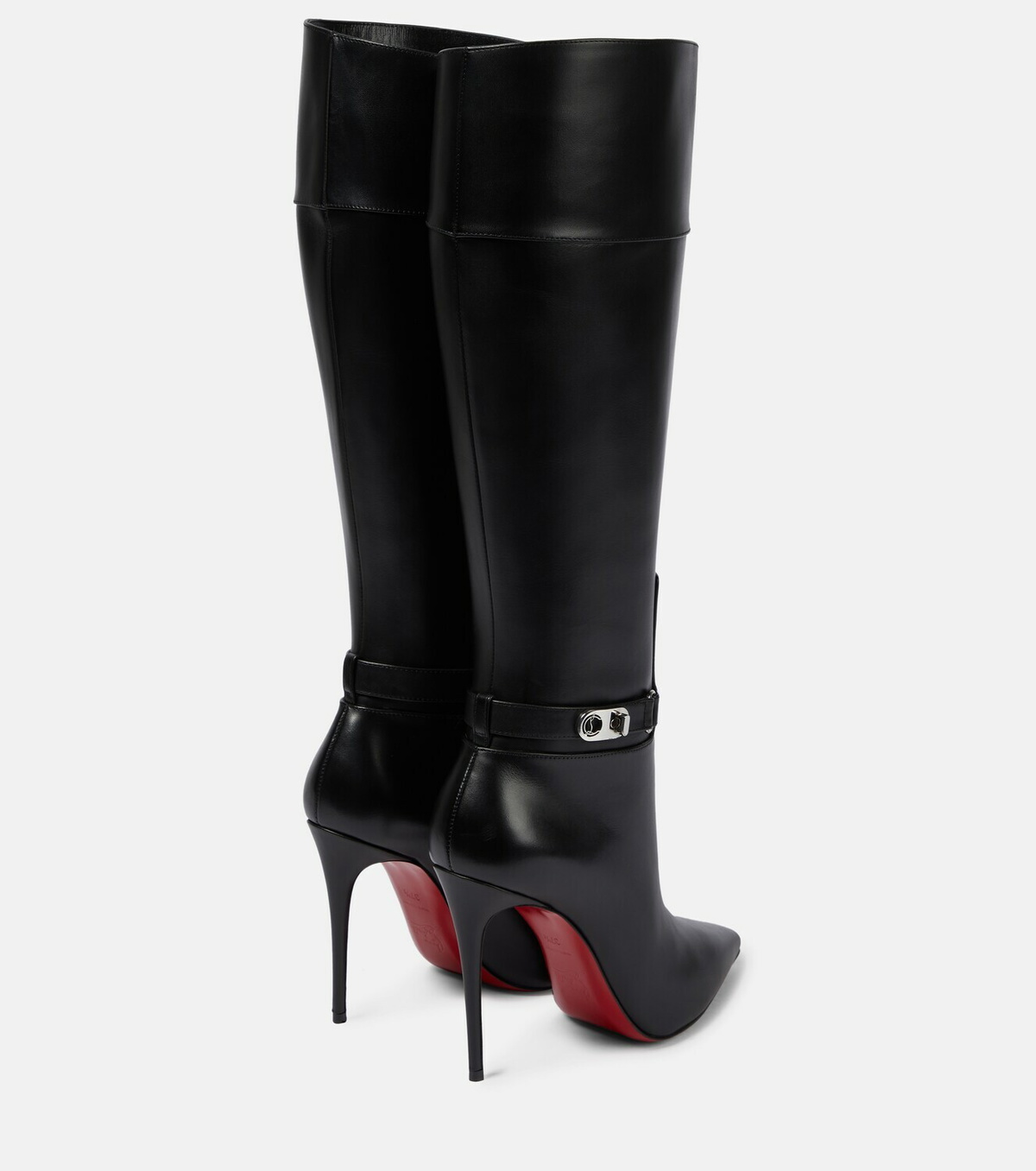 Christian Louboutin - Lock Kate Botta leather knee-high boots Christian ...