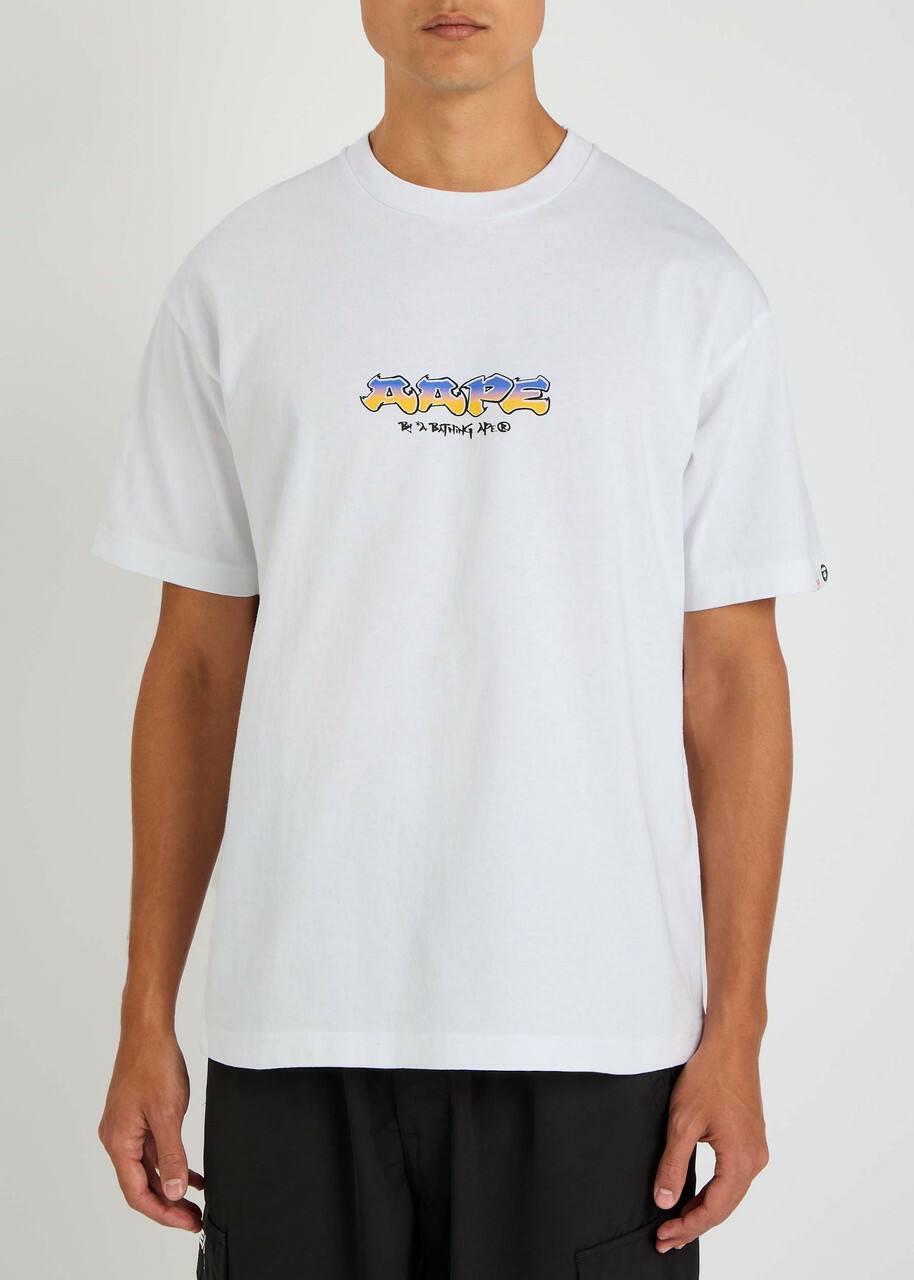 Aape Japan Logo-print Cotton T-shirt White AAPE by A Bathing Ape