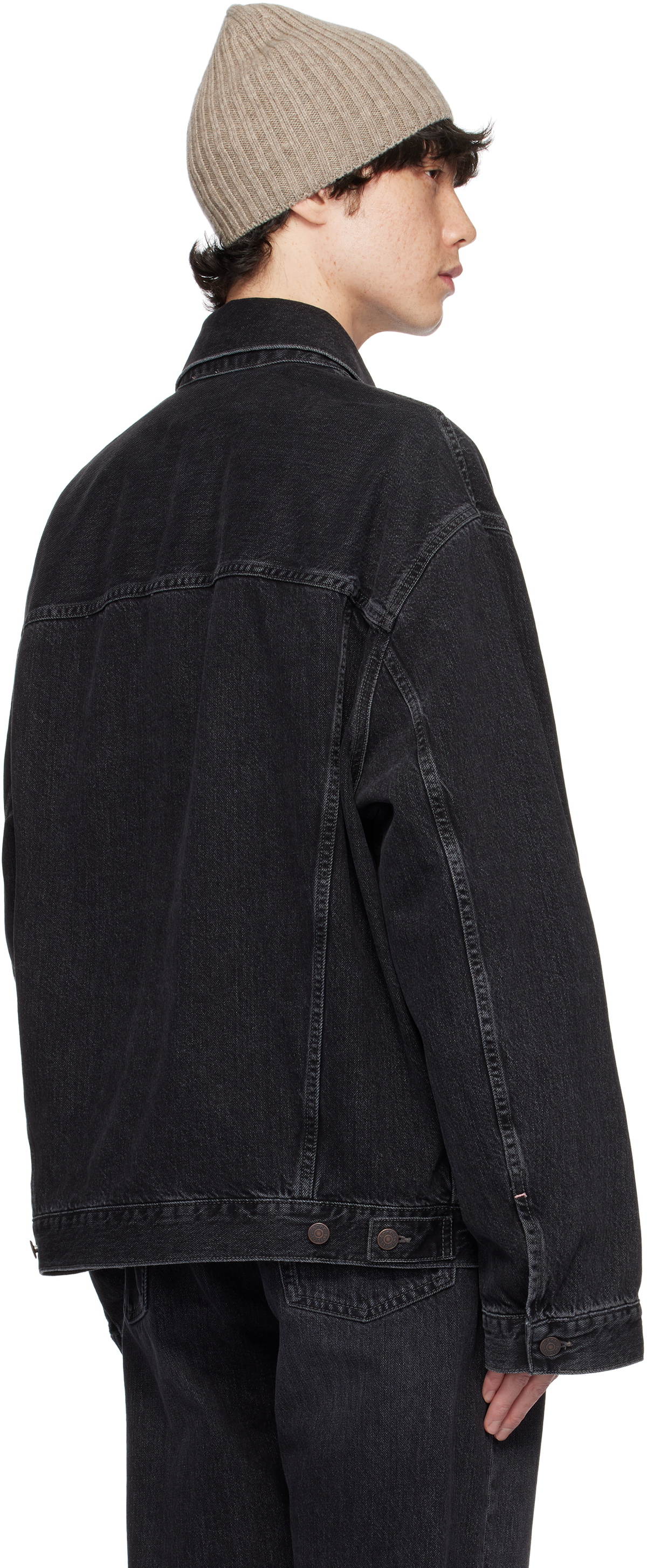 Acne Studios Black Relaxed Fit Denim Jacket Acne Studios