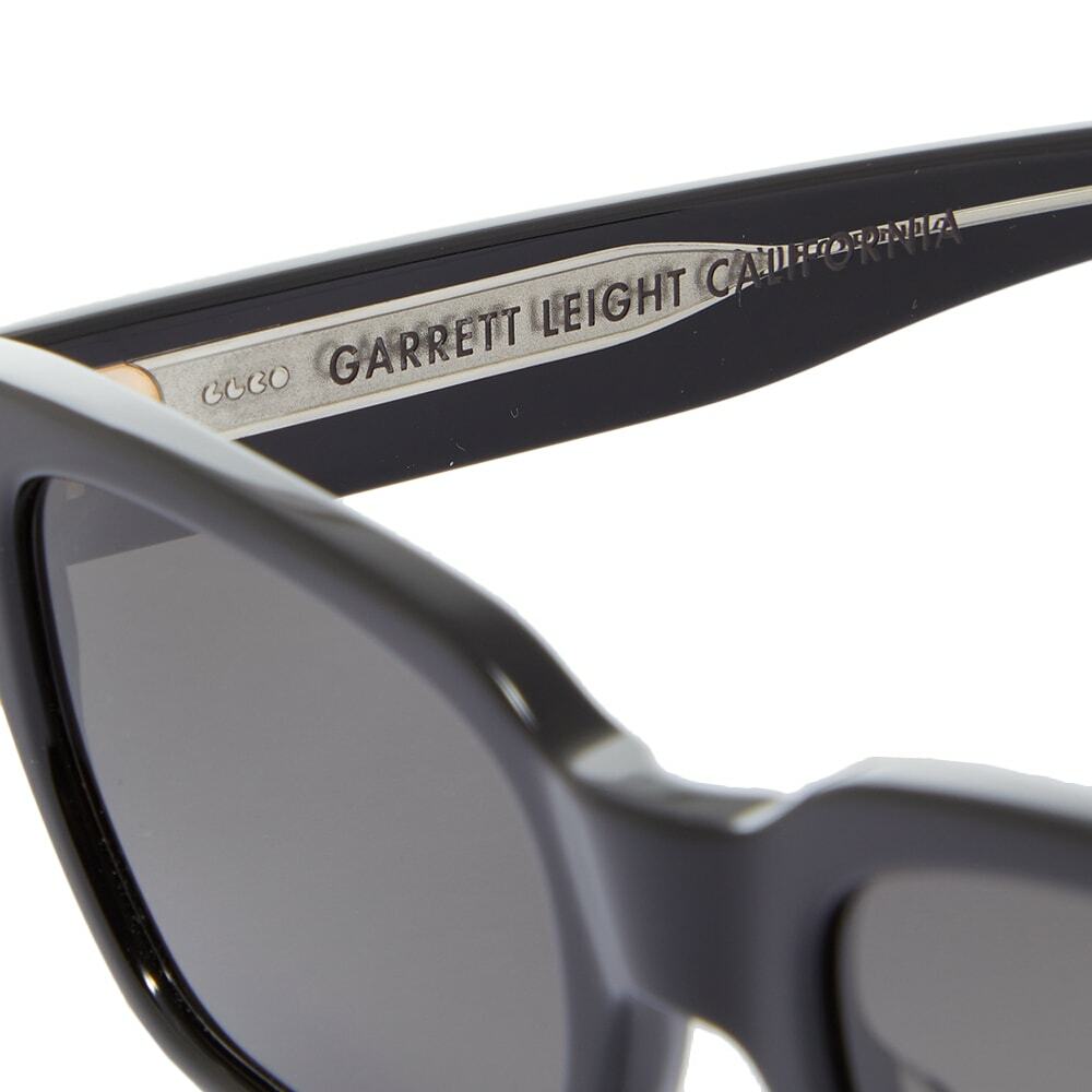 Garrett Leight Mayan Sunglasses in Black/Semi-Flat Grey Garrett Leight