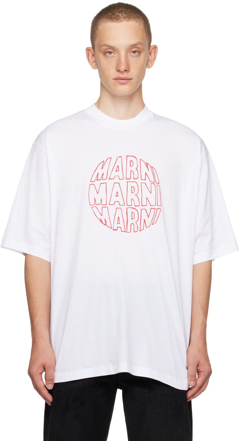 Marni White Circular T-Shirt Marni