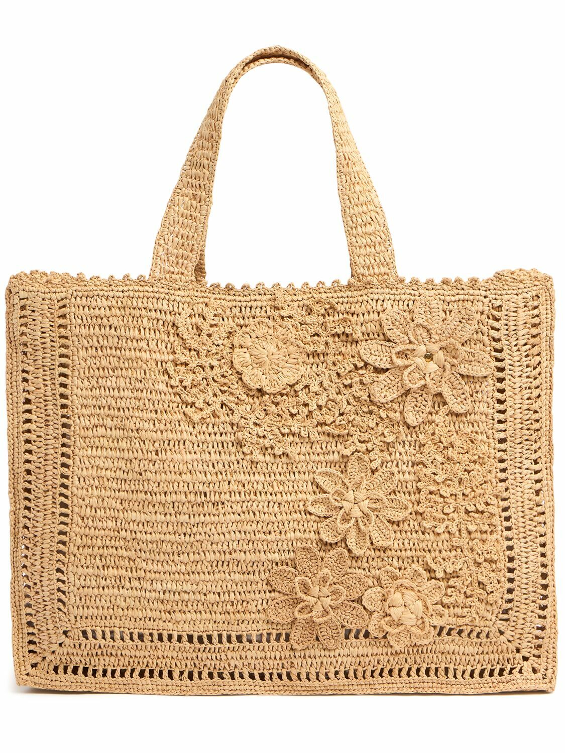 ZIMMERMANN Floral Raffia Tote Bag Zimmermann