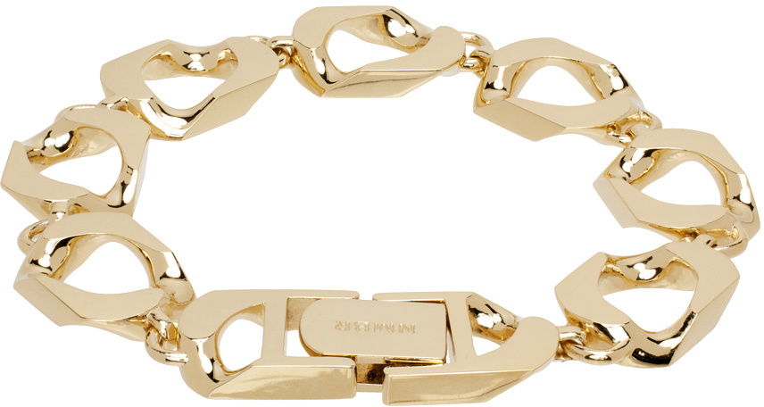 Numbering SSENSE Exclusive Gold #5925 Chain Link Bracelet Numbering