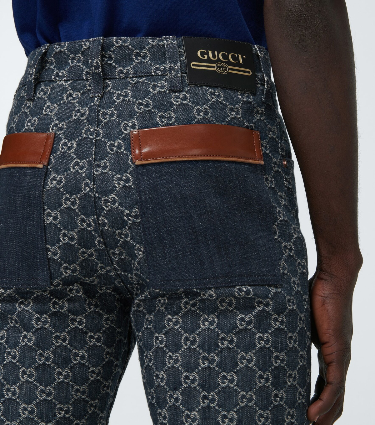 Gucci - GG jacquard logo jeans Gucci