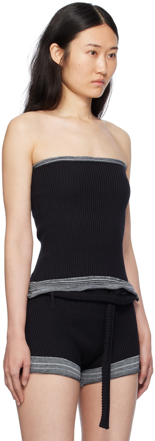 Ottolinger Black Fringes Tube Top Ottolinger
