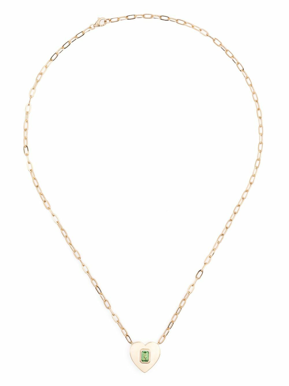 Roxanne First 14kt Yellow Gold Heart Garnet Necklace Roxanne First