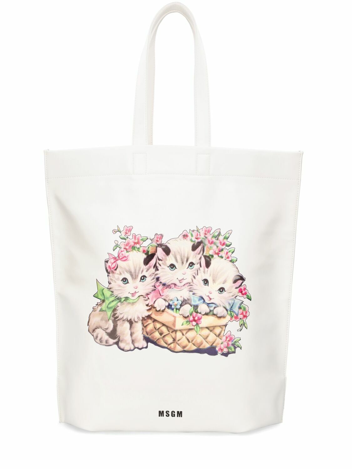 MSGM - Maxi Graphic Printed Canvas Tote Bag MSGM