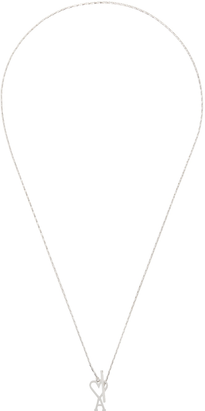 AMI Paris Silver Ami de Cœur Chain Necklace AMI