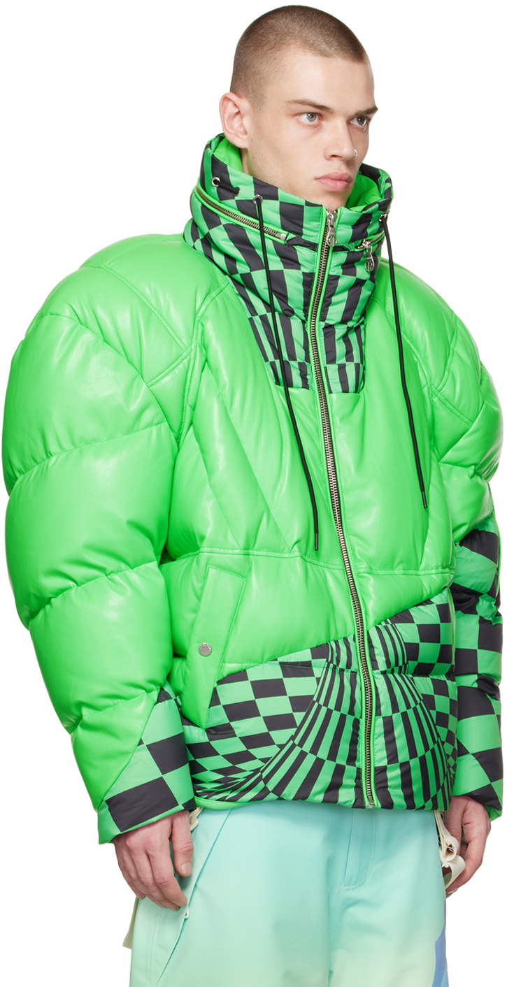 Chen Peng Green Motorcycle Down Coat Chen Peng