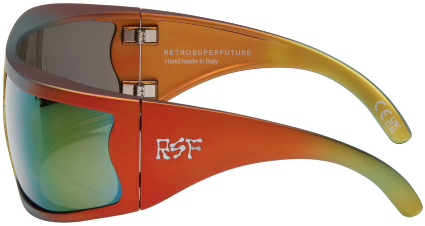 RETROSUPERFUTURE Orange & Green Bones Sunglasses RETROSUPERFUTURE
