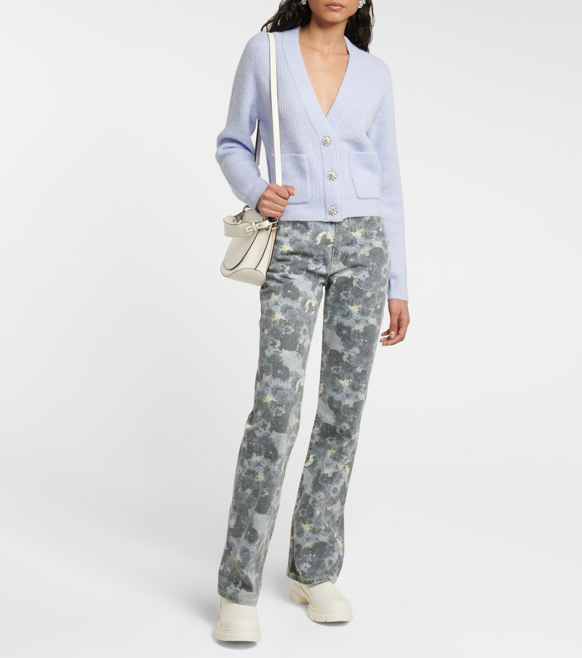 Ganni - Banner Saddle leather crossbody bag GANNI