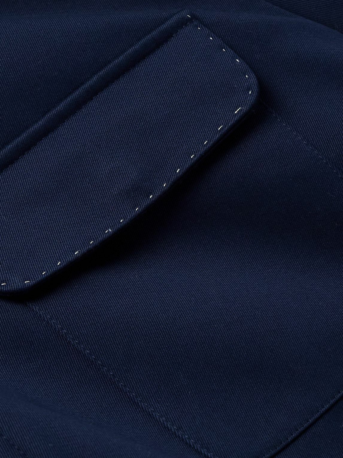 SECOND / LAYER - Herman Embroidered Cotton-Twill Jacket - Blue Second/Layer