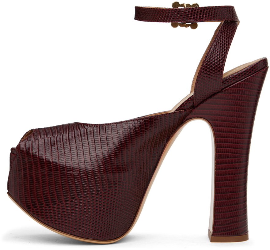 Vivienne Westwood Burgundy Vargas Elevated Platform Sandals Vivienne ...