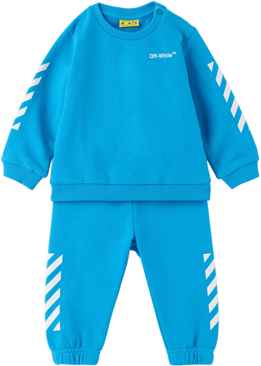 Off-White Baby Blue Printed Sweatsuit Off-White