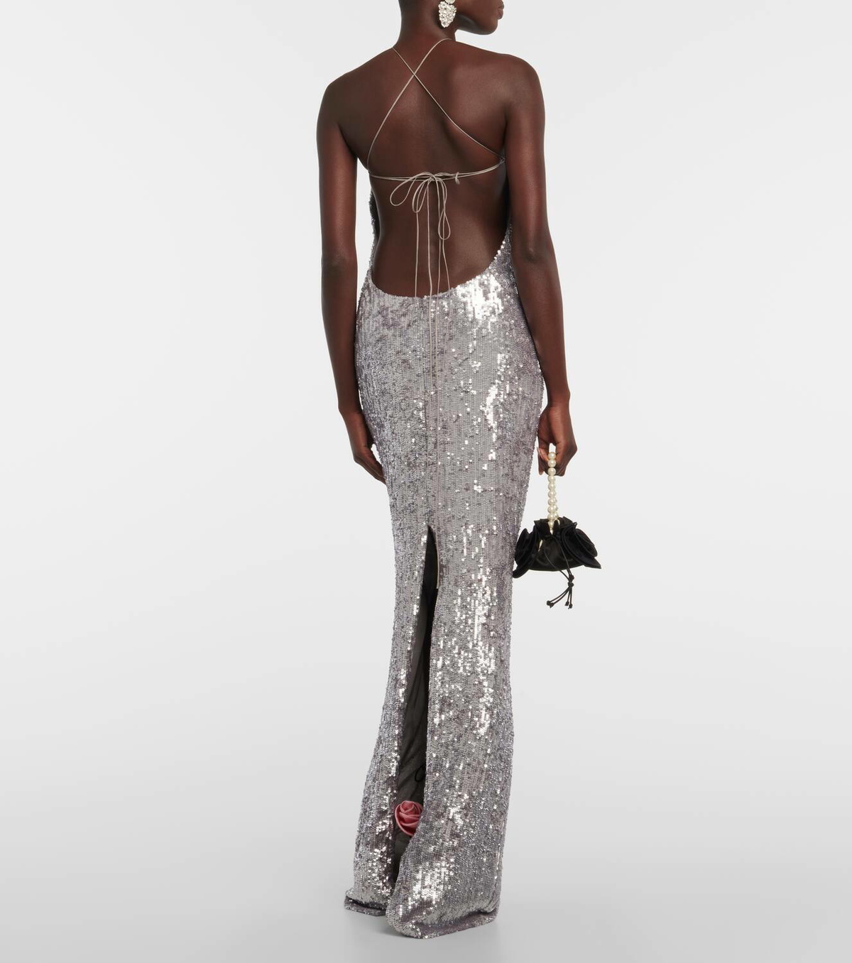 Magda Butrym Floral-appliqué sequined gown Magda Butrym