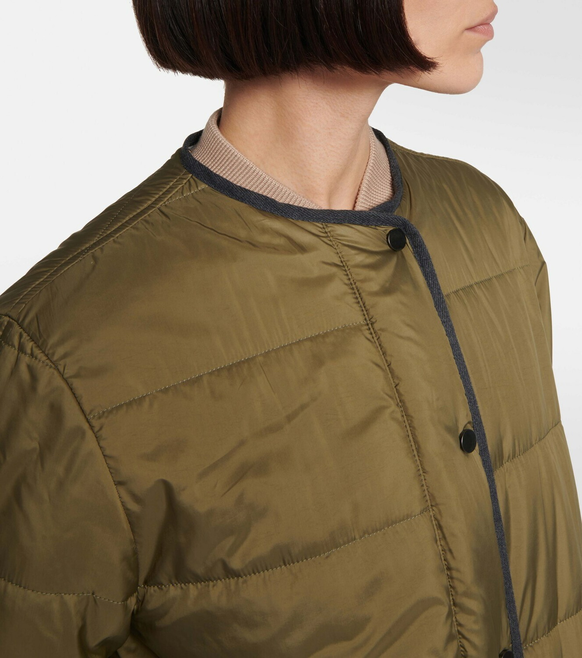 Brunello Cucinelli Shearling-trimmed padded coat Brunello Cucinelli