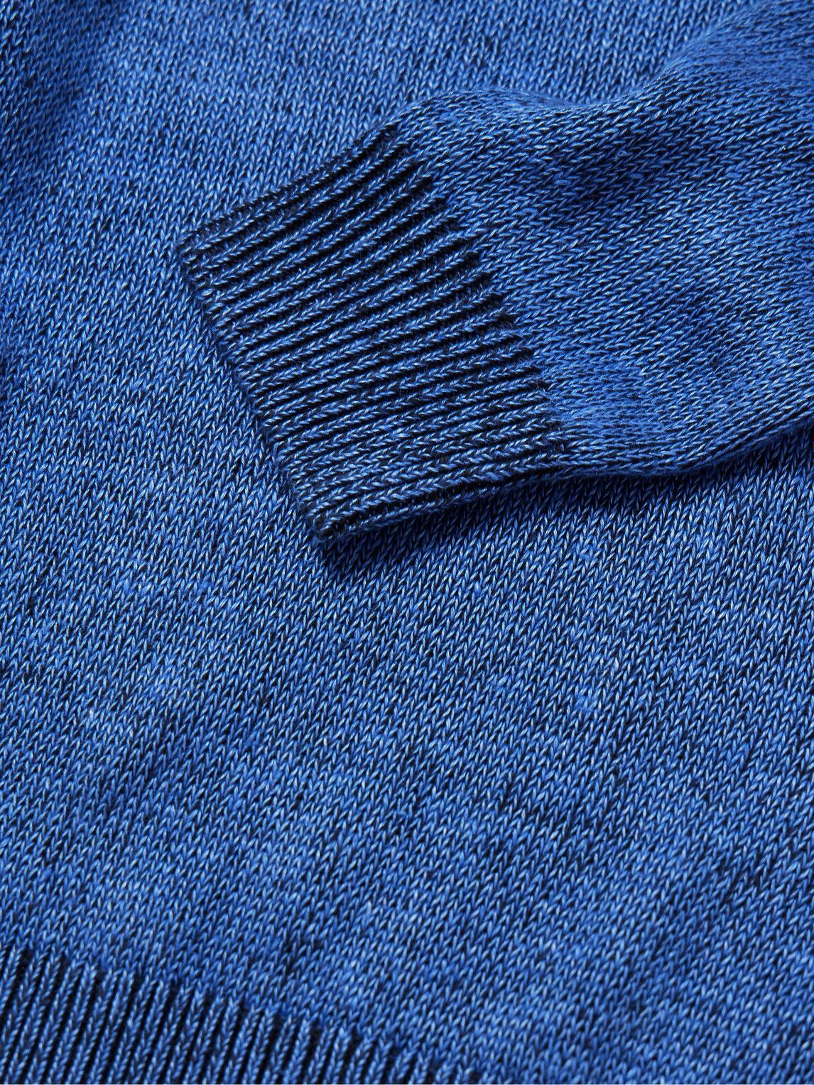 Club Monaco - Cotton and Linen-Blend Sweater - Blue Club Monaco