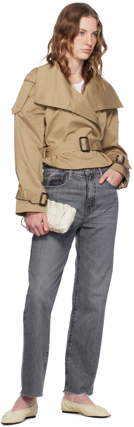 FRAME Gray 'Le Jane Ankle Raw Fray' Jeans Frame Denim