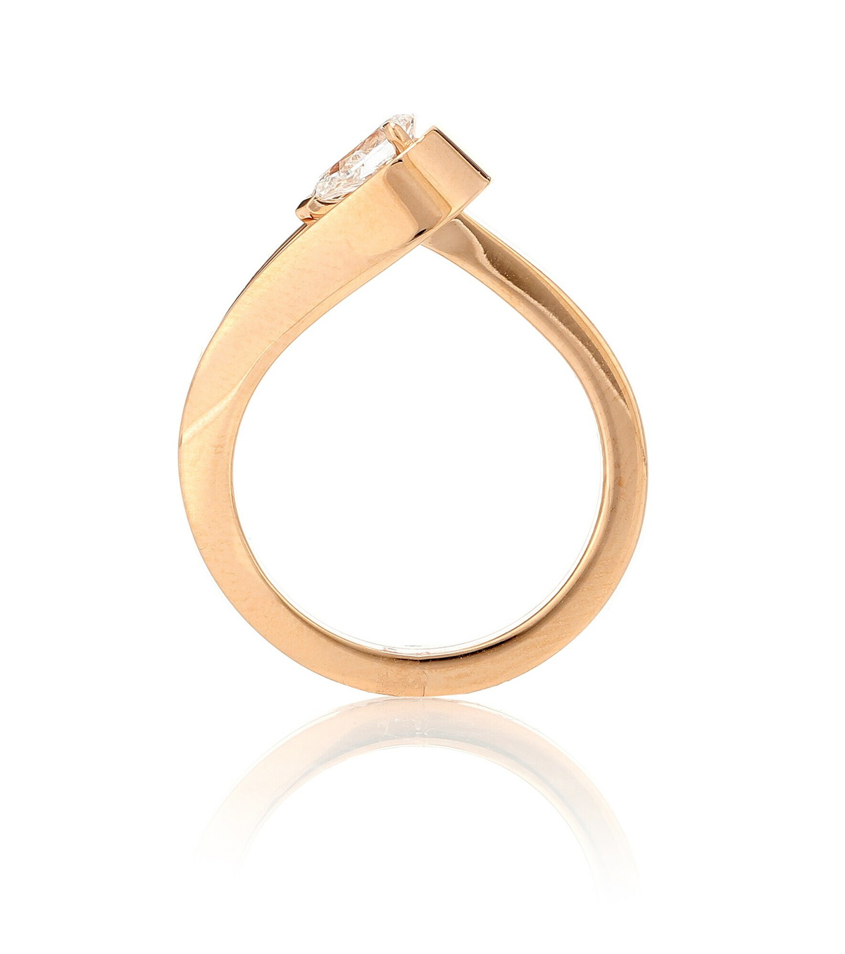 Repossi - Serti Inversé 18kt rose gold ring with diamond Repossi