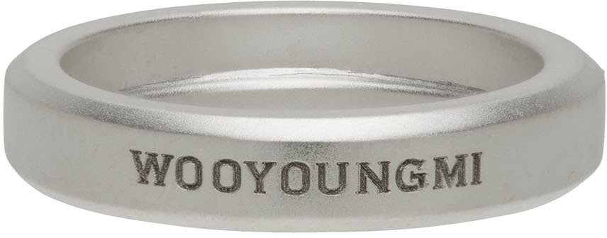 Wooyoungmi SSENSE Exclusive Silver Matte Curve Bold Ring Wooyoungmi