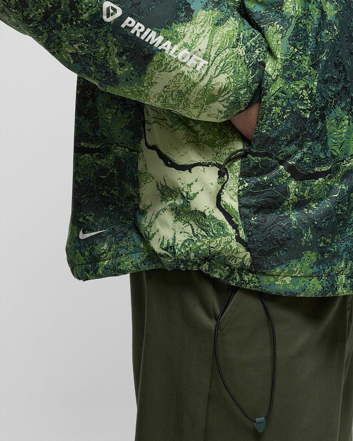 Nike Acg Rope De Dope Therma Fit Adv Allover Print Jacket Green ...