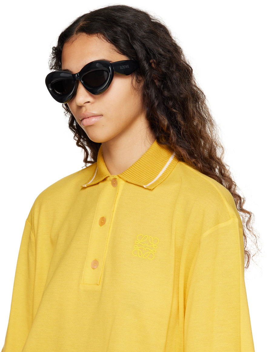 LOEWE Black Inflated Cat-Eye Sunglasses Loewe
