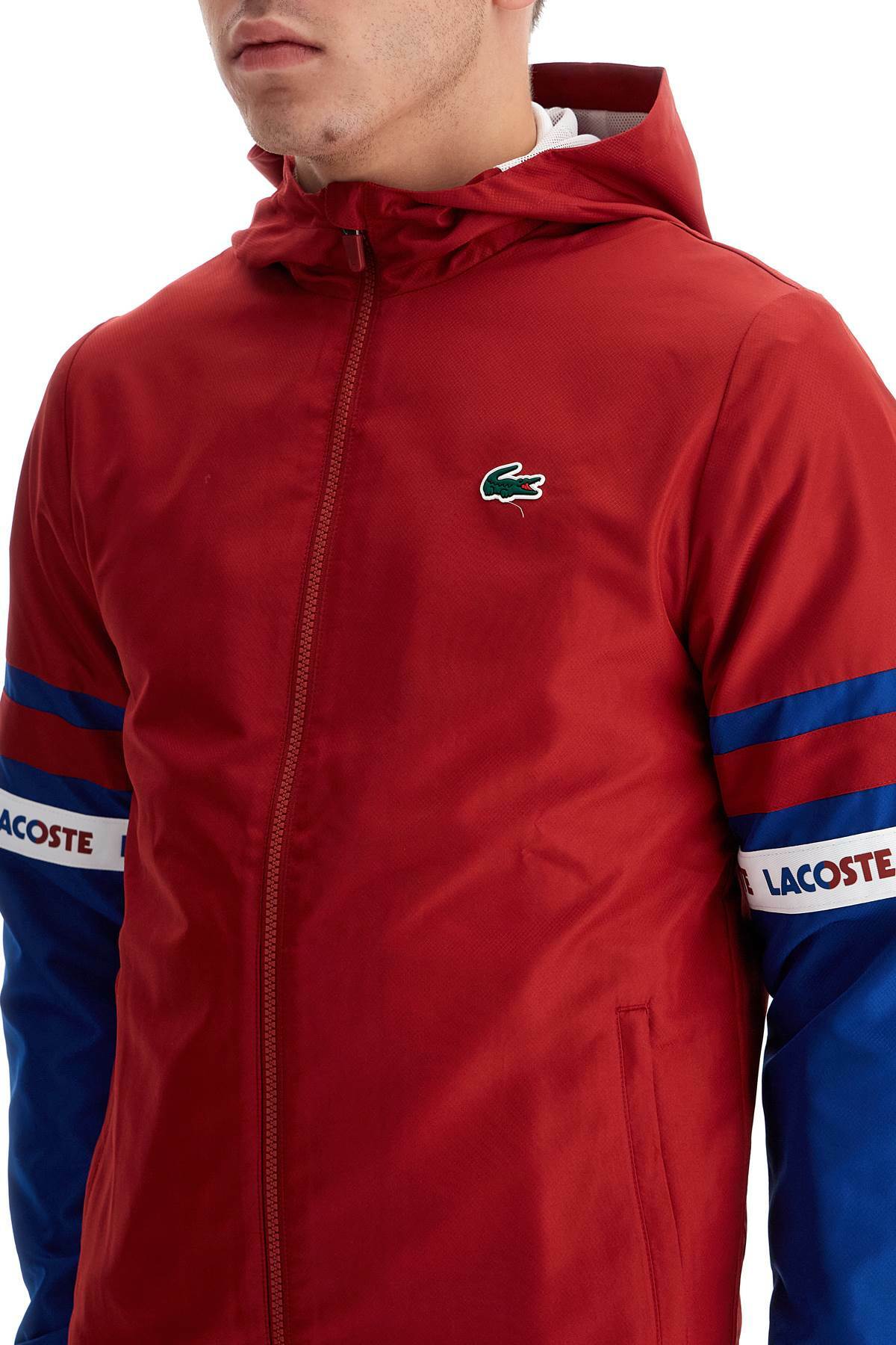 LACOSTE sporty jacket with contrasting sleeves Red Lacoste