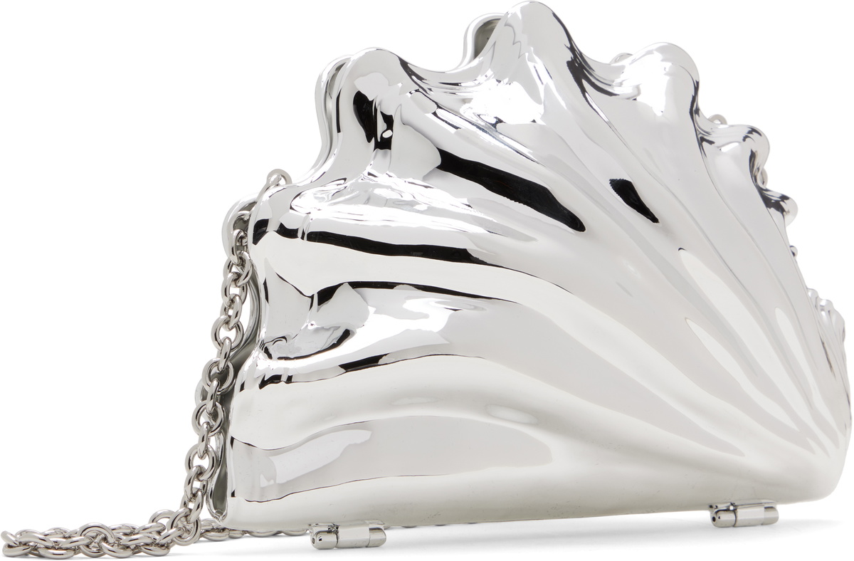 JW Anderson Silver Shell Clutch JW Anderson