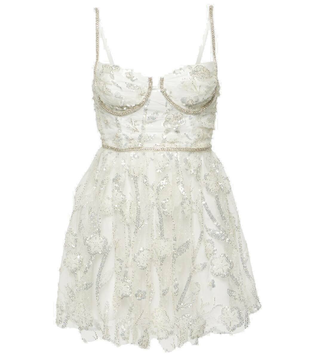 Self-Portrait Sequined bustier minidress Self-Portrait