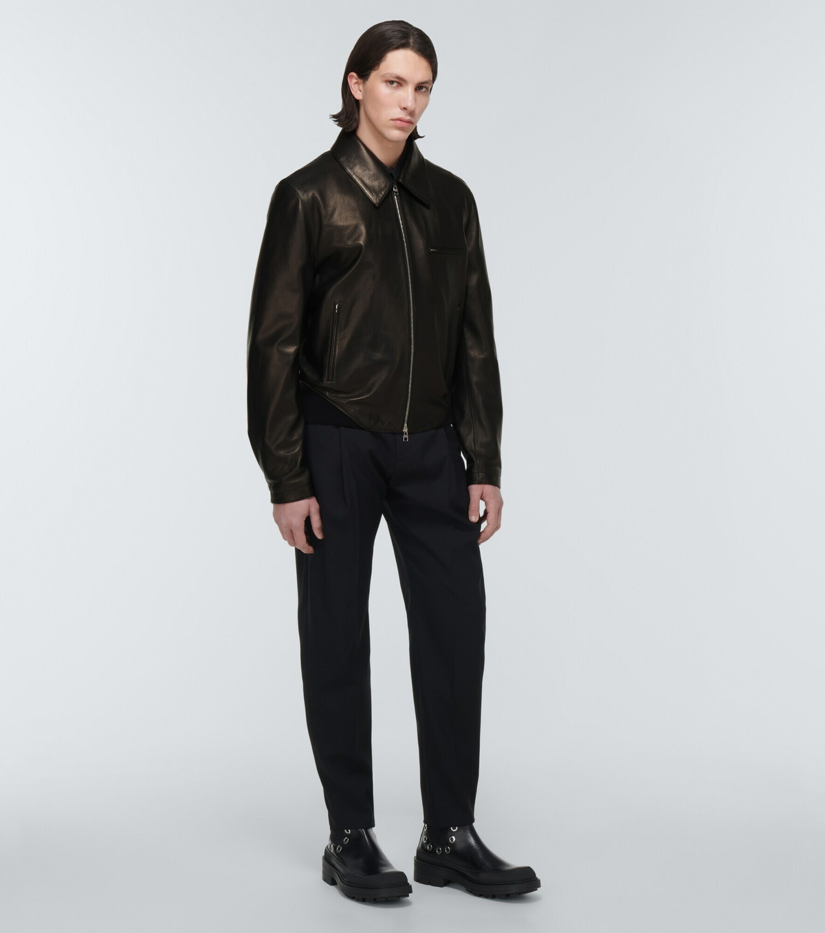 Alexander McQueen - Leather blouson jacket Alexander McQueen
