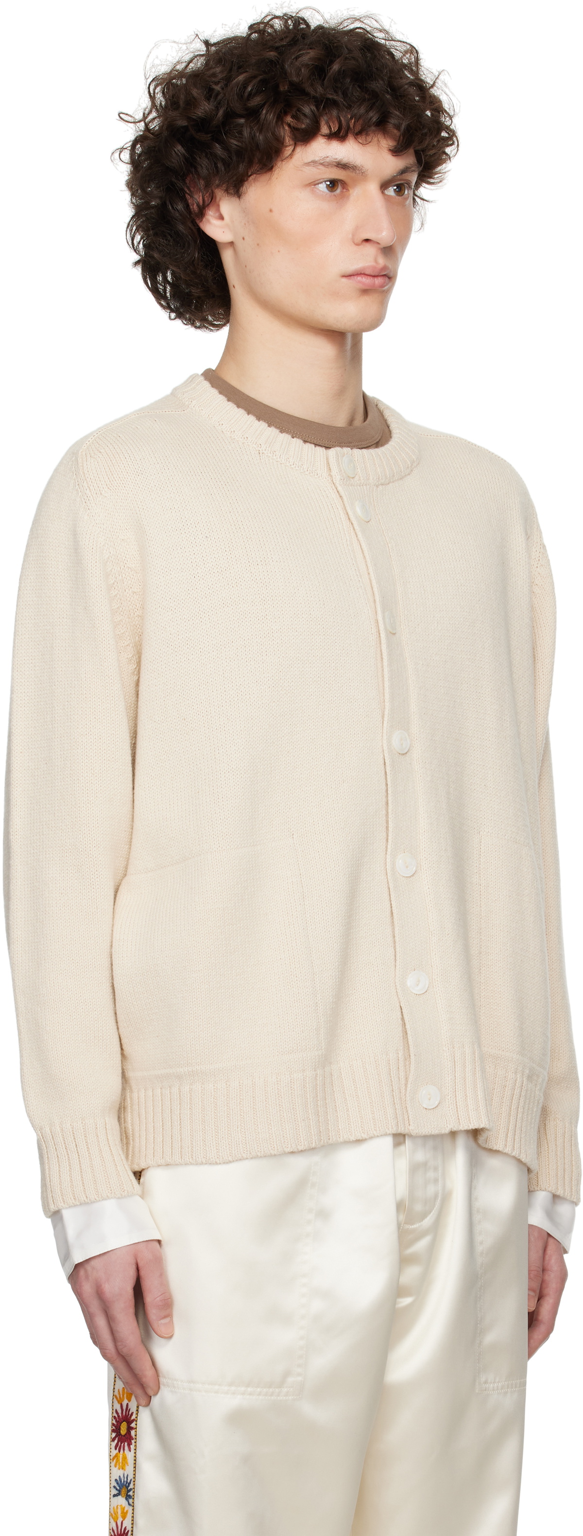 Bode Off-White Meringue Cardigan Bode
