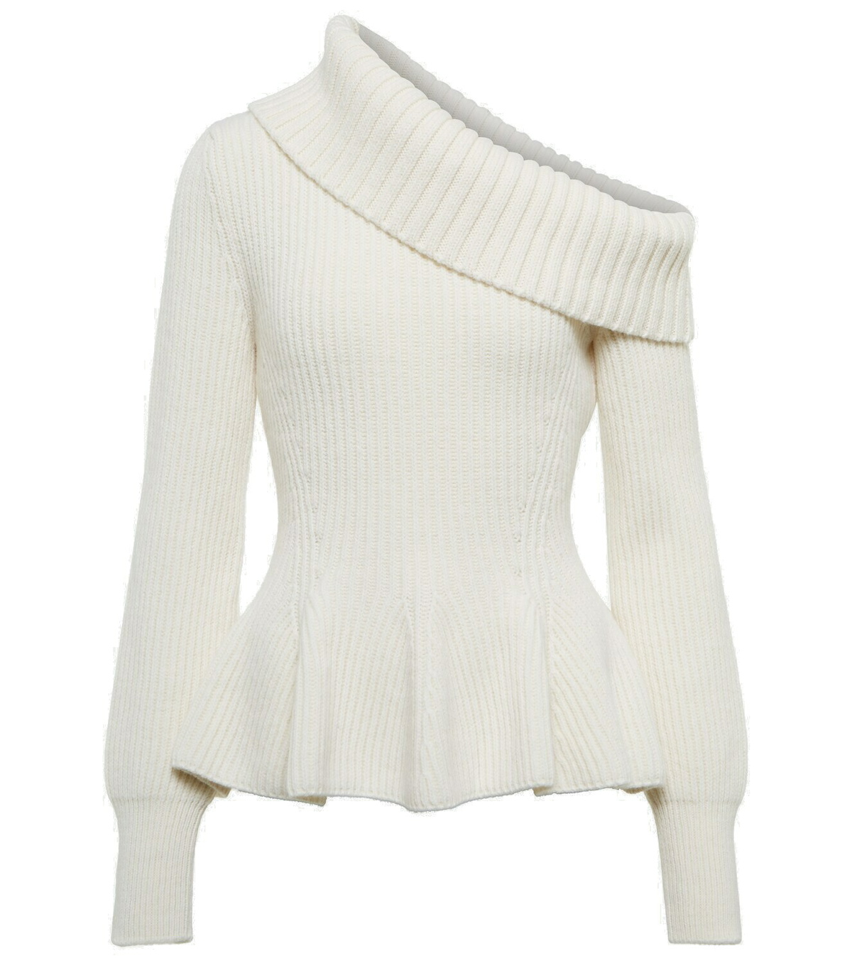 Alexander McQueen - One-shoulder wool and cashmere sweater Alexander ...