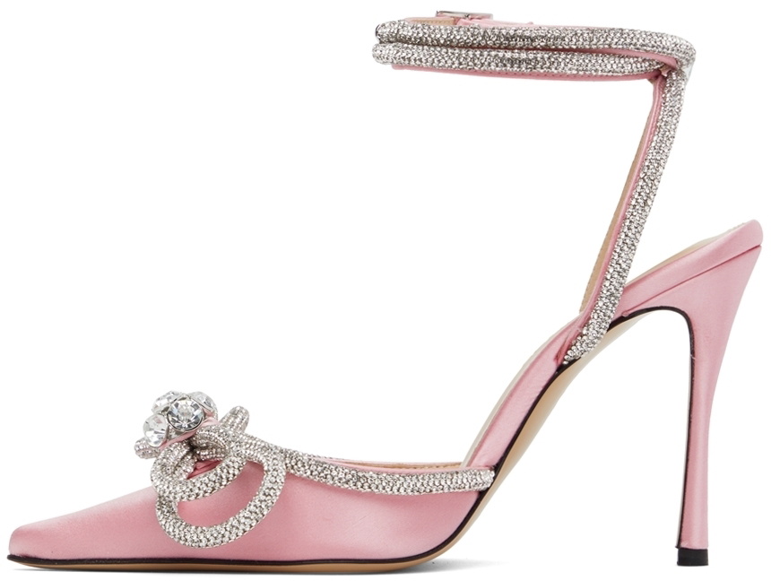 MACH & MACH Pink Double Bow 110 Heels MACH & MACH