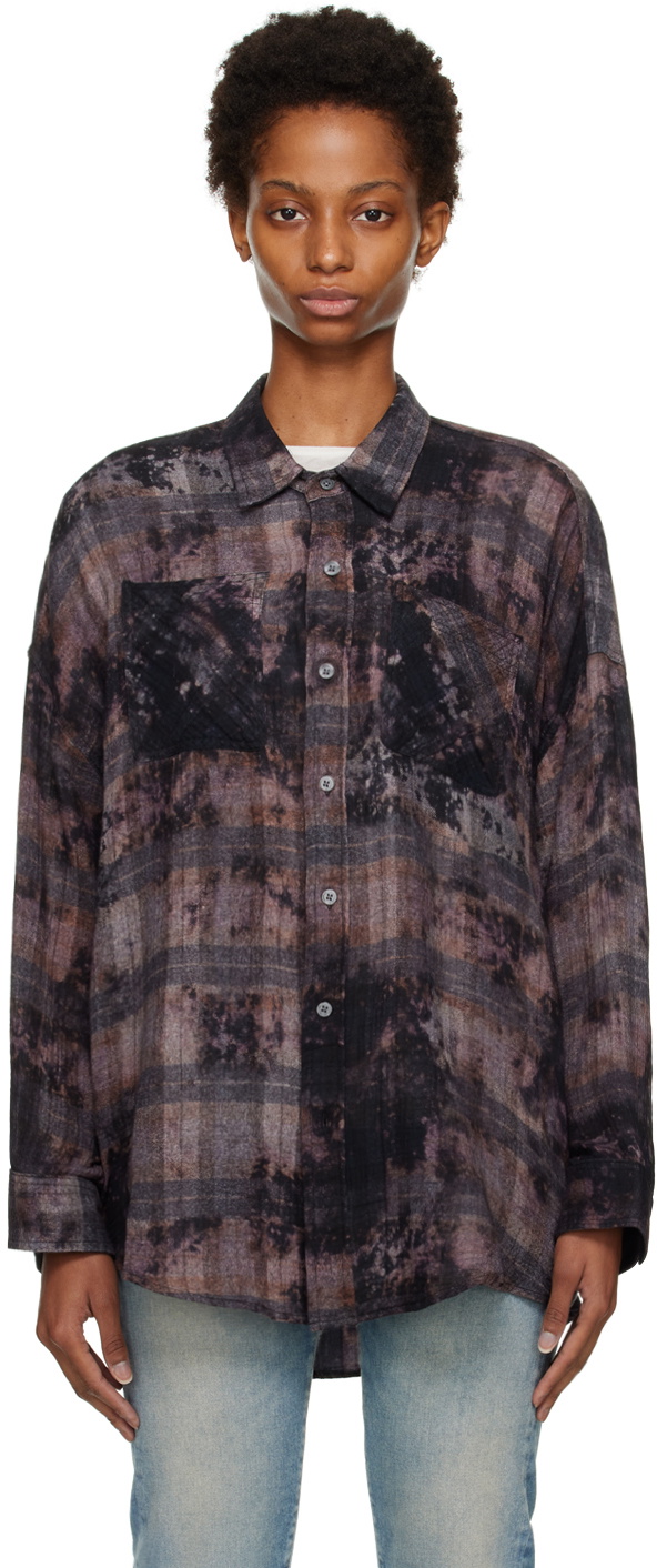 R13 Black Drop Neck Shirt R13